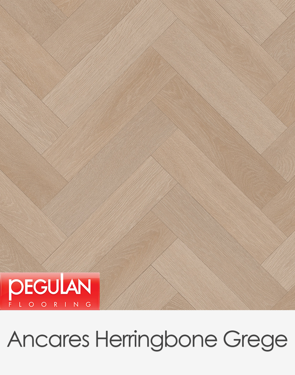 Pegulan Life TX Ancares Herringbone Grege 4m Wide